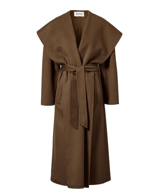 TOVE Ondine Wool-blend Coat in Brown | Lyst UK