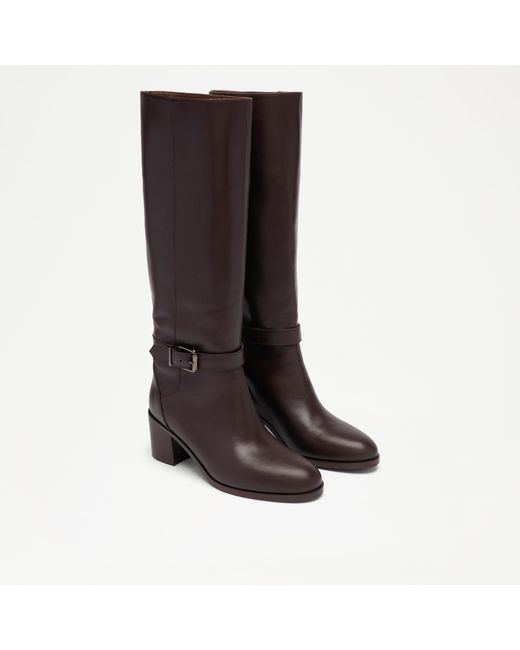 Russell & Bromley Mellor Heeled Platform Knee High Boot in Brown | Lyst UK