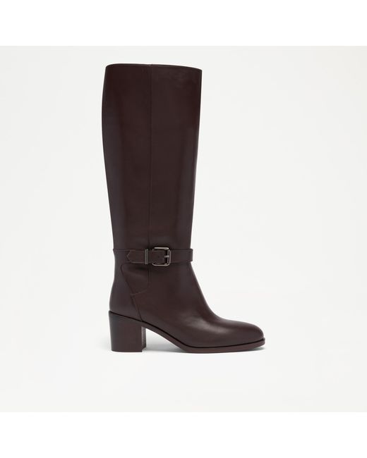 Russell & Bromley Mellor Heeled Platform Knee High Boot in Brown | Lyst UK