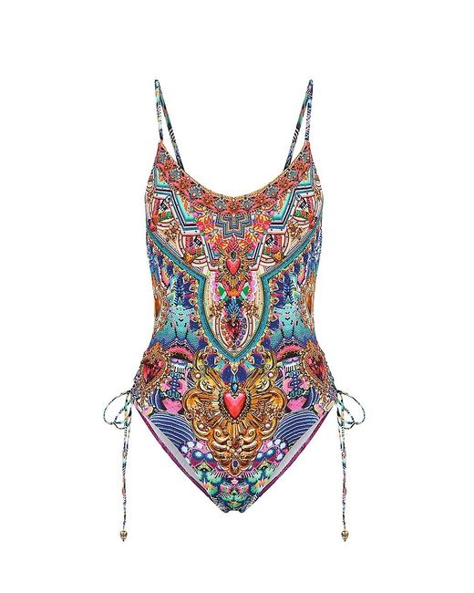 Camilla Synthetic Lace Up Side One Piece Swimsuit Lyst