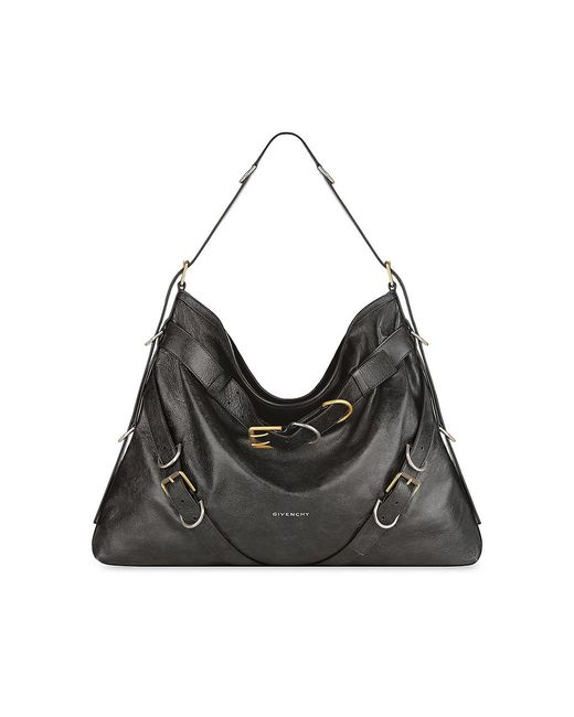 Givenchy Large Voyou Boyfriend Shoulder Bag In Aged Leather in Black | Lyst