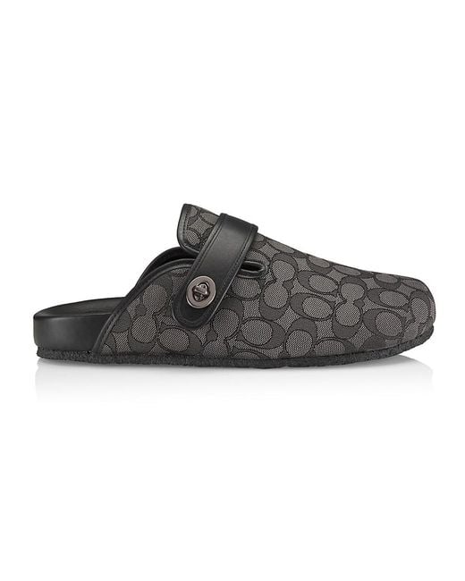 COACH Signature Clog Sandals in Black for Men | Lyst