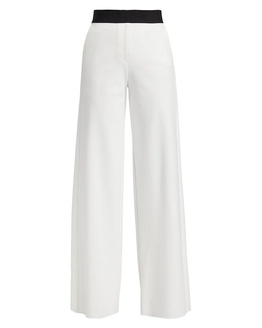 La Petite Robe Di Chiara Boni Synthetic Anelis Wide-leg Pants in White ...