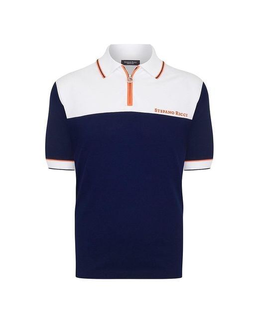 Stefano Ricci Polo Shirt in Blue for Men | Lyst
