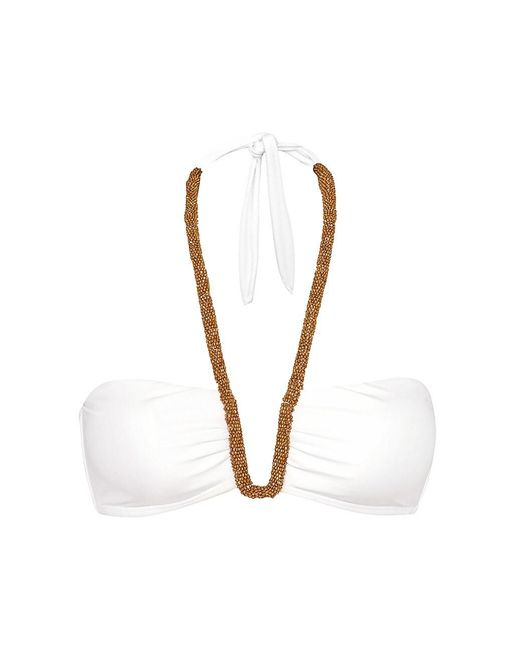 Vix Solid Ayana Carol Bikini Top In White Lyst
