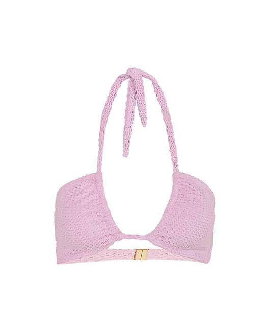 Vix Carol Scales Halter Bikini Top In Pink Lyst