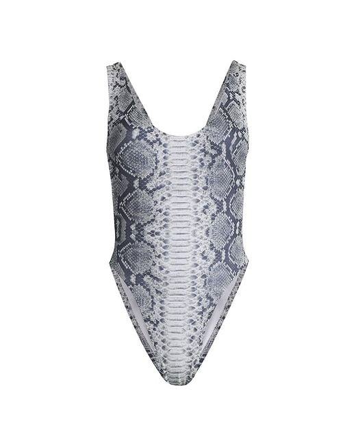 Norma Kamali Marissa One Piece Swimsuit In Gray Lyst