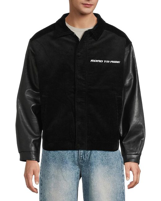 RTA Logo Corduroy Jacket in Black for Men | Lyst