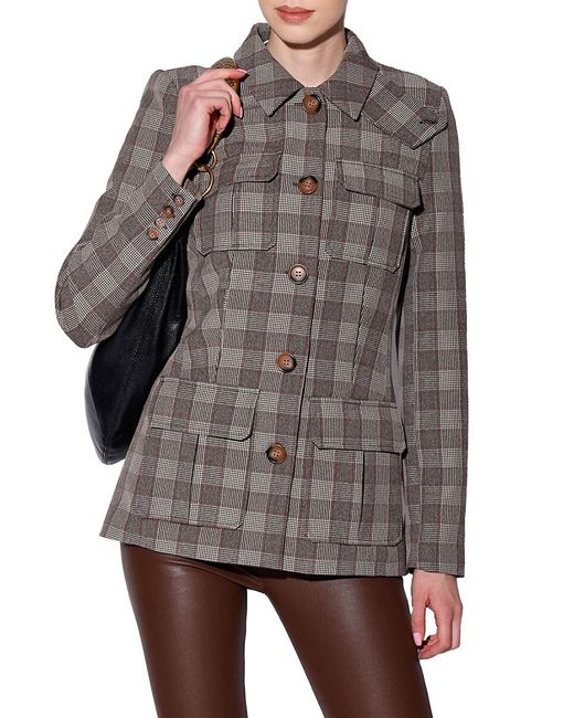 Walter Baker Spencer Plaid Jacket in Gray | Lyst