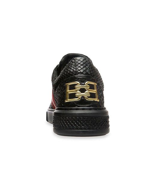 Bally Marell Lizard-embossed Leather Sneakers in Black for Men | Lyst