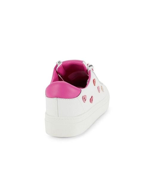 Karl Lagerfeld Cate Heart Low Top Sneakers in Pink | Lyst