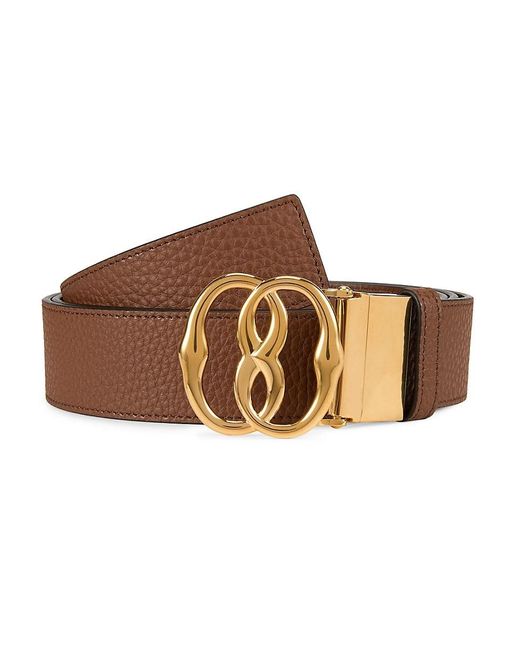 Bally Taurus Logo Leather Reversible Belt in Brown for Men | Lyst