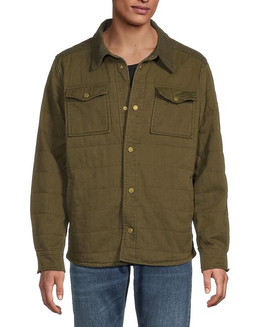 HUNTER Quilted Cotton Shacket in Green for Men | Lyst