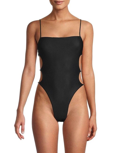 Vix Cindy Cutout One Piece Swimsuit In Black Lyst
