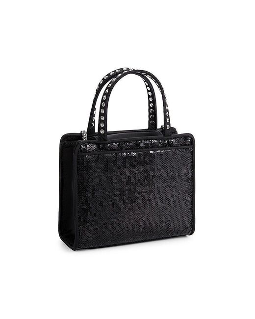 Karl Lagerfeld Mini Maybelle Sequin Top Handle Bag in Black | Lyst