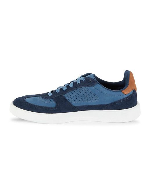 Cole Haan Perforated Wingtip Leather Sneakers in Blue for Men | Lyst