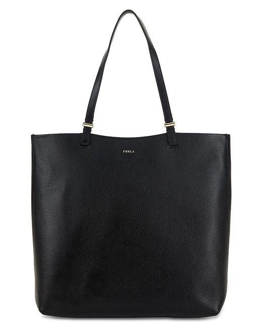 Furla Leather Tote Bag in Black | Lyst UK