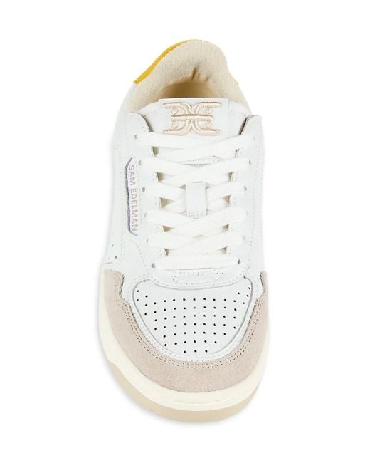 Sam Edelman Harper Logo Low Top Sneakers in White | Lyst