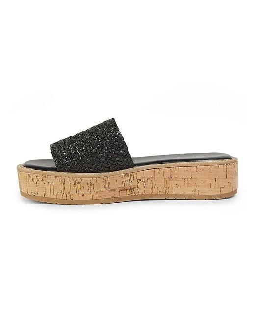 Calvin Klein Arzelia 32Mm Cork Sole Sandals in Black | Lyst