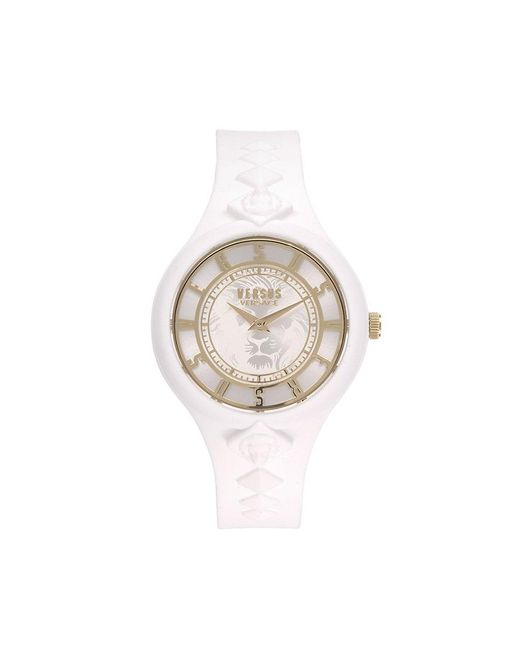 Versus Fire Island Studs Silicone Lion Motif Watch/39Mm in White | Lyst UK