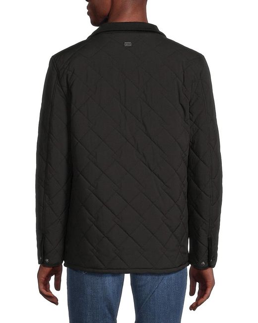 Andrew Marc Amberg Mockneck Quilted Jacket in Black for Men | Lyst