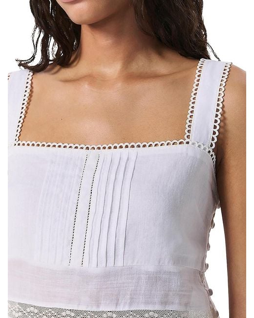 Rag & Bone Viviana Eyelet Lace Tank in White | Lyst UK