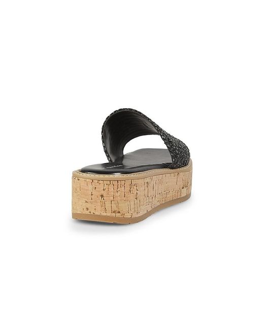 Calvin Klein Arzelia 32Mm Cork Sole Sandals in White | Lyst