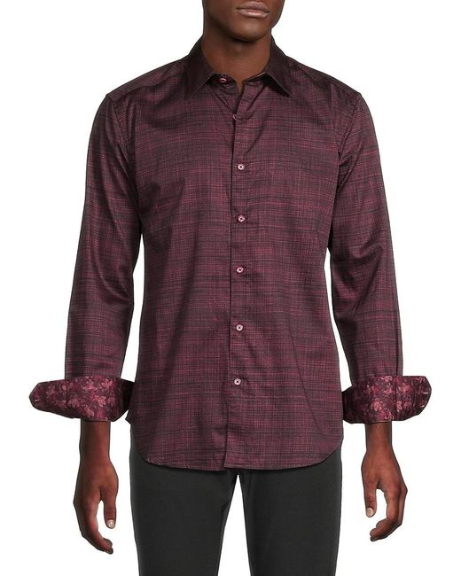 Robert Graham Roth Long Sleeve Cotton Classic-Fit Shirt in Purple for ...