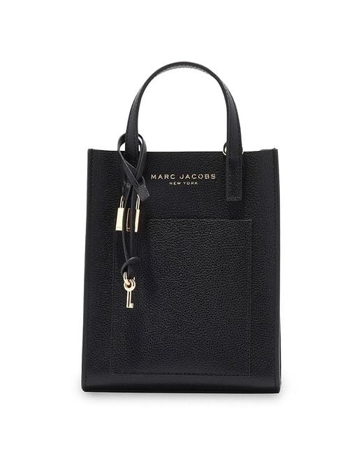 Marc Jacobs Micro Mini Leather Tote in Black | Lyst