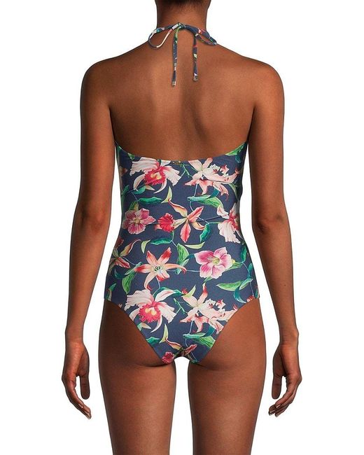 Patbo Laelia One Piece Halterneck Swimsuit In Blue Lyst