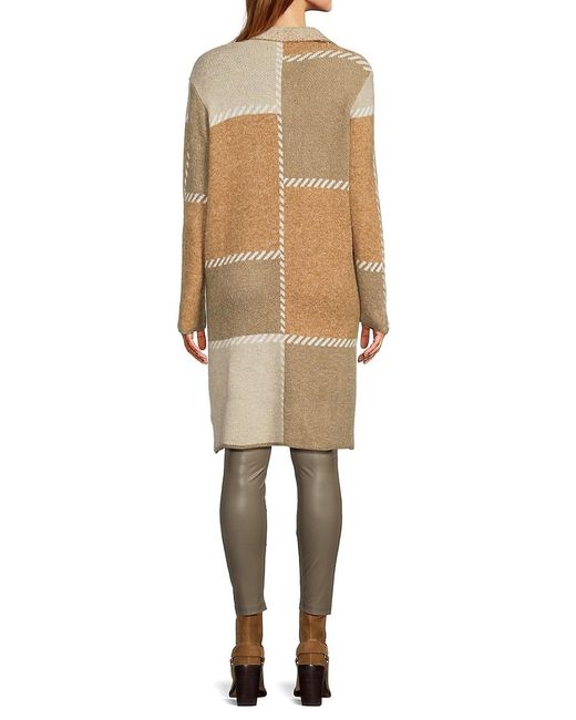 Joseph A Tonal Open-Front Longline Cardigan in Natural | Lyst