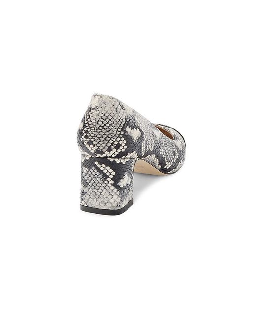Stuart Weitzman 57mm Milla Snake Embossed Leather Pumps in Metallic | Lyst
