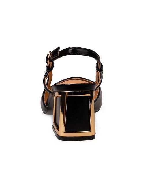 Ninety Union Blake Block Heel Slingback Pumps in Brown | Lyst UK