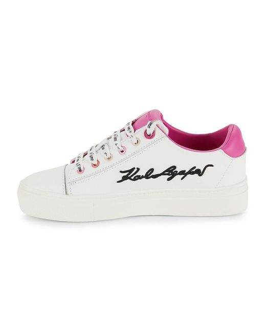 Karl Lagerfeld Cate Heart Low Top Sneakers in Pink | Lyst