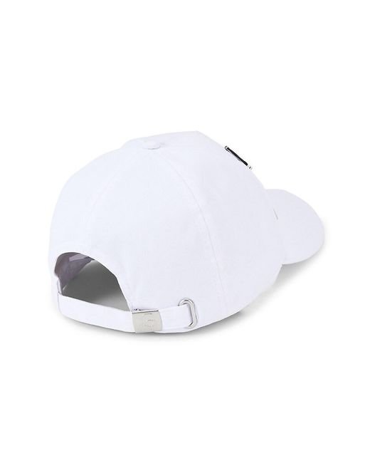 Karl Lagerfeld Logo Charm Baseball Cap in White | Lyst