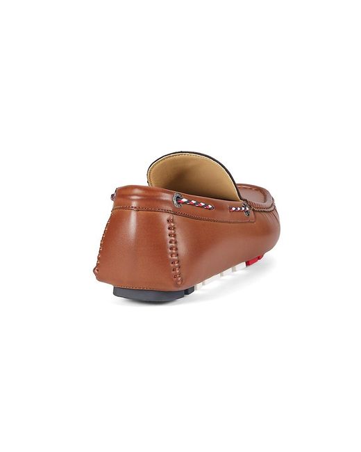 Tommy Hilfiger Moc Toe Loafers in Brown for Men | Lyst UK