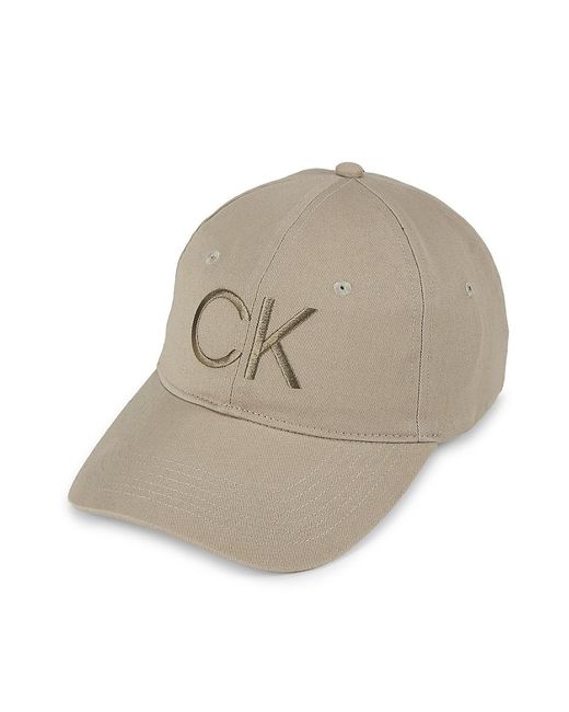 Calvin Klein Ck Logo Baseball Cap in Natural for Men | Lyst UK