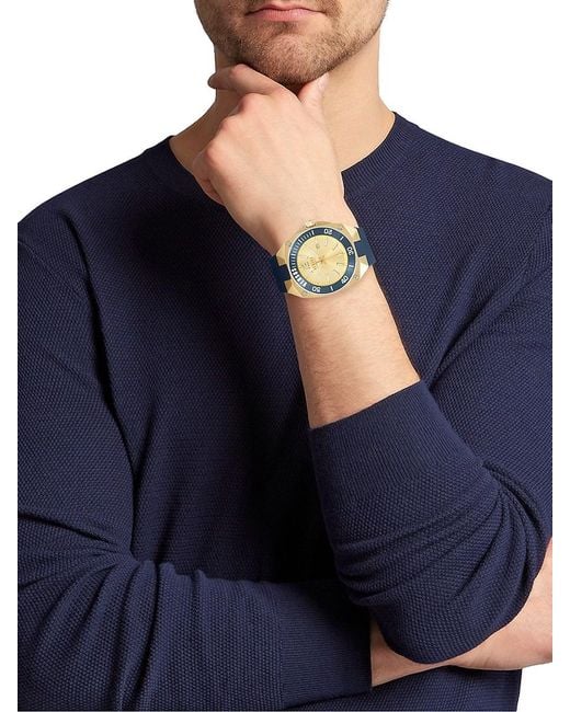 Versus 48Mm Reaction Stainless Steel & Silicone Strap Watch in Blue for ...