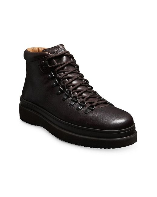 Allen Edmonds Leather Lace-Up Ankle Boots in Black for Men | Lyst