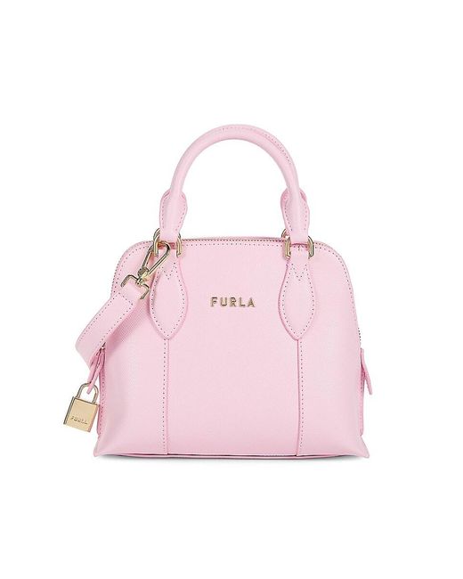 Furla Leather Top Handle Bag in Pink | Lyst