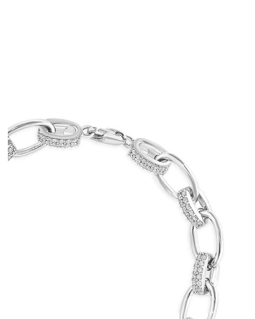 Effy ENY Sterling & 1.06 Tcw Diamond Link Chain Bracelet in Metallic | Lyst