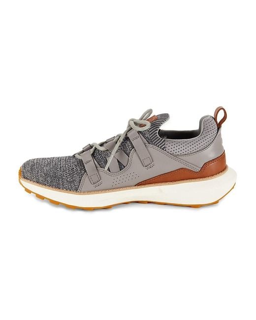 Cole Haan Grand Motion Leather Low Top Sneakers in Gray for Men | Lyst