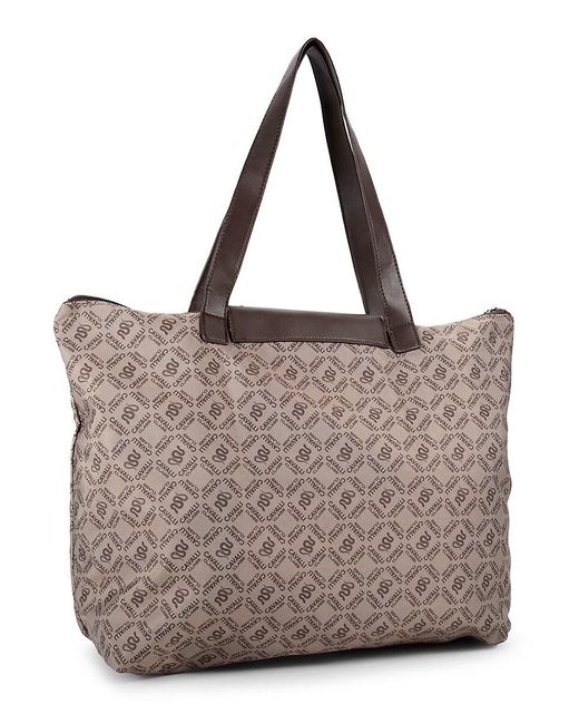 Roberto Cavalli Extra Large Logo Weekender Bag in Brown | Lyst