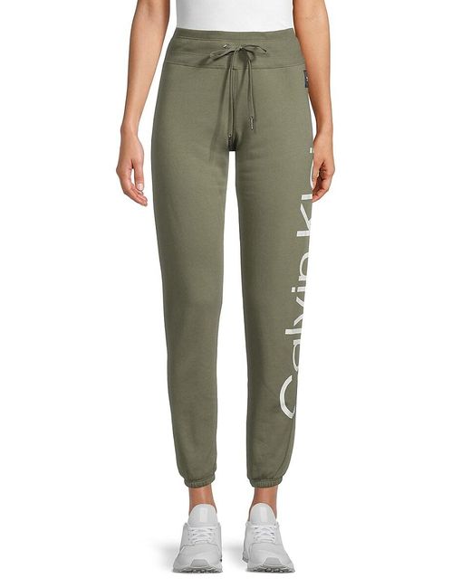 Calvin Klein Cotton Jumbo Heathered Logo Joggers Lyst