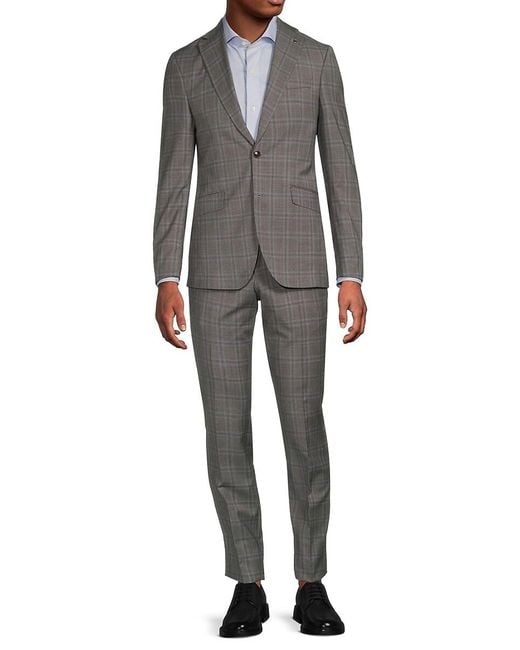 Ted Baker Ron Two-Button Wool Suit in Gray for Men | Lyst