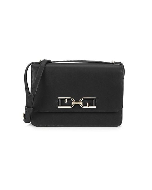 Furla Logo Leather Crossbody Bag in Black | Lyst