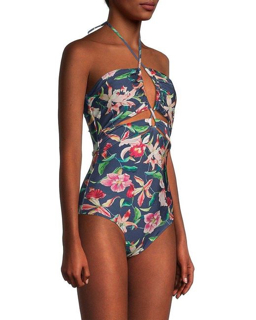 Patbo Laelia One Piece Halterneck Swimsuit In Blue Lyst