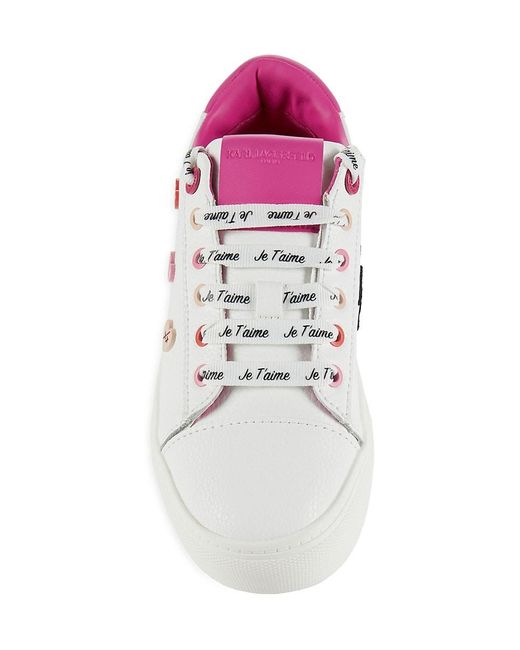 Karl Lagerfeld Cate Heart Low Top Sneakers in Pink | Lyst