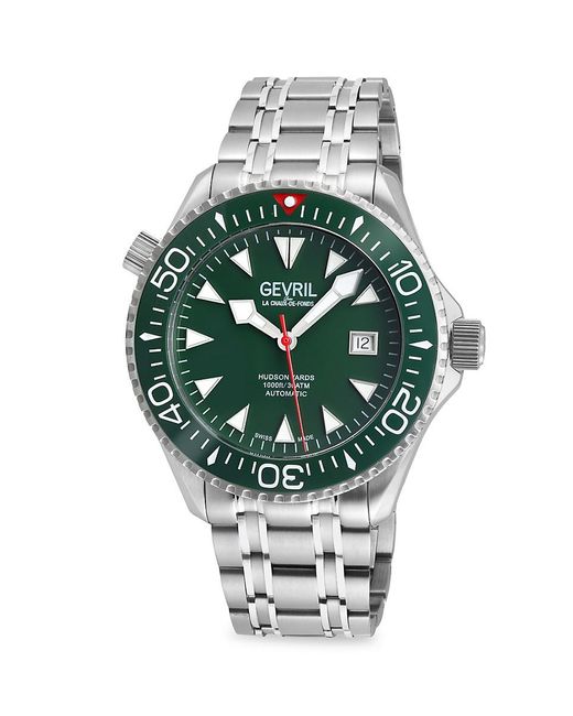 Gevril Hudson Yards 43mm Stainless Steel Automatic Watch in Gray for ...