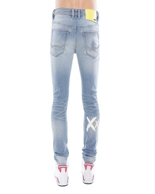 Cult Of Individuality Def Leppard Super Skinny Jeans in Blue for Men ...